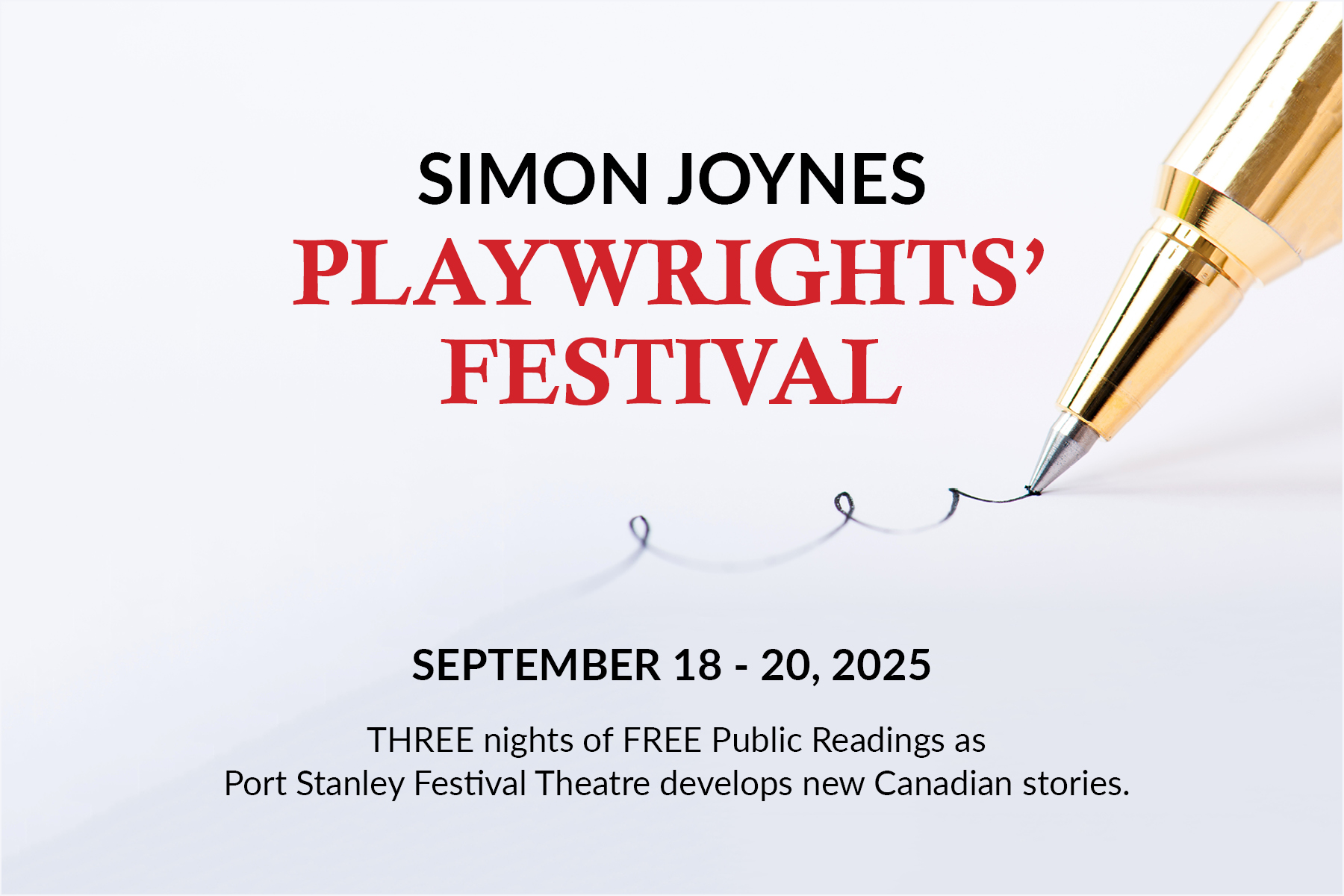 Port Stanley Festival Theatre Presents Simon Joynes Playwrights ...