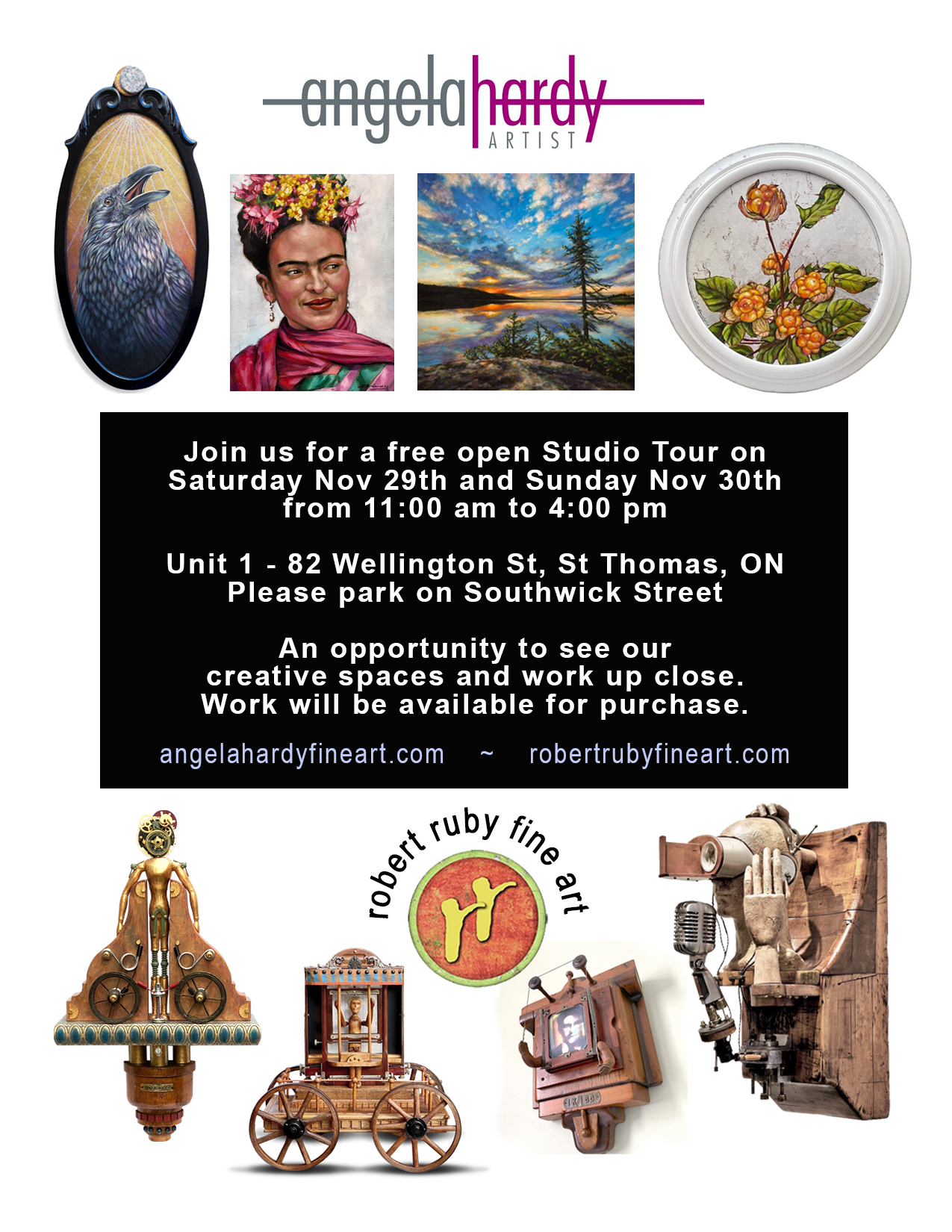 Artists Angela Hardy and Robert Ruby host an Open House on November 29 ...